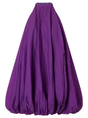 Alaïa Balloon Woven Halterneck Dress - Purple