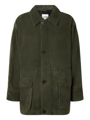 ARMA Maeve Paneled Suede Jacket - Green