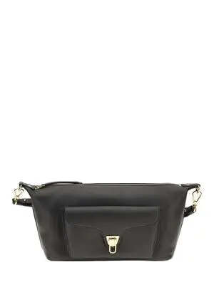 COCCINELLE Beat Generation Leather Shoulder Bag With Gold Tone Hardware - Black