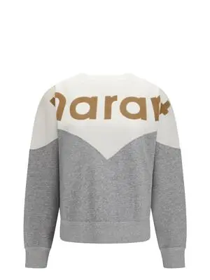 MARANT ETOILE Marant Étoile Cotton Houston Sweatshirt With Monogram Detail - Grey