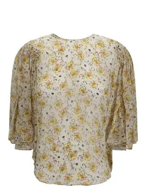 MARANT ETOILE Isabel Marant Étoile Floma Blouse Floral Print - Beige