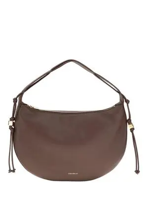 COCCINELLE Coccinelle Thess Shoulder Bag In Grained Leather Brown