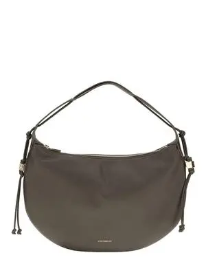 COCCINELLE Thess Shoulder Bag Grained Leather Brown
