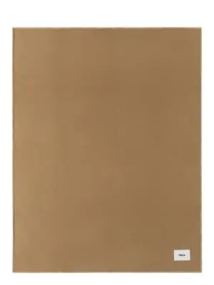 TEKLA Rectangular Brushed Wool Blanket - Brown