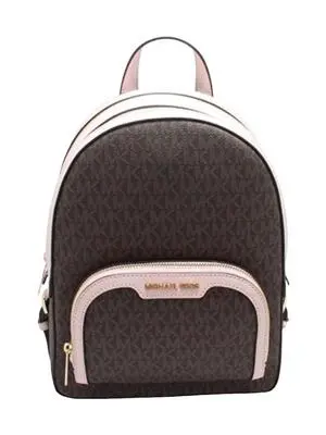 Michael Kors Monogram Zipper Backpack - Black
