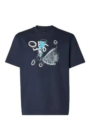 Fendi Dark Cotton T-shirt - Blue