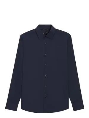 Hugo Boss Performance-stretch Twill Slim-fit Shirt - Dark Blue