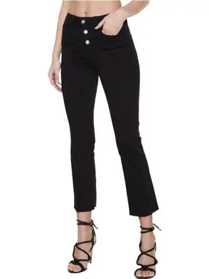 Liu Jo High-waisted Cropped Flare Jeans - Black