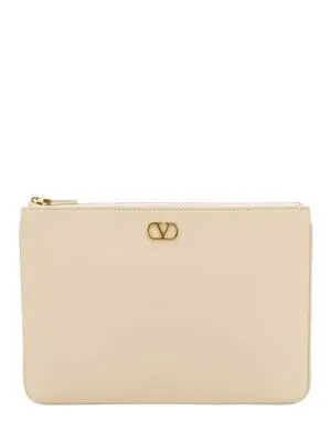Valentino Garavani Zipper Clutch - Ivory