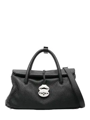ZANELLATO Small Dotta Centauro Pebble-grain Tote Bag - Black