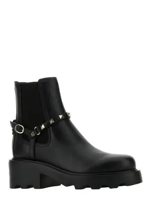 Valentino Garavani Rockstud Ankle Boots - Black