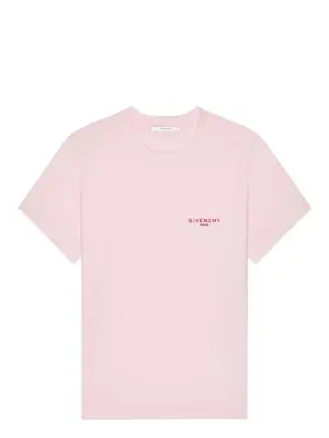 Givenchy Slim Fit T-shirt With Paris Embroidery - Light Pink