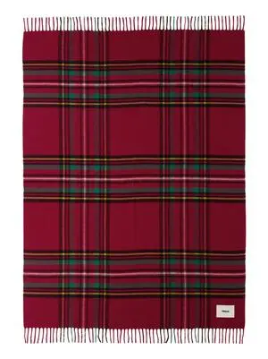 TEKLA Rectangular Wool Flannel Blanket - Red