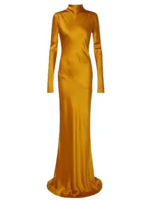 Tove Tove Gio Silk Satin Gown Brown