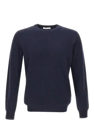 KANGRA Ribbed Crew Neck Knitted Sweater - Black