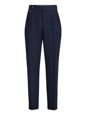 Brunello Cucinelli Tailored Pleated Trousers With Side Buckles - Black