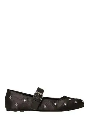 TWINSET Embellished Ballet Flats With Buckle Detail - Black