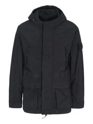 Stone Island Long-sleeve Hooded Jacket - Black