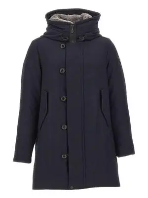 Peuterey Long-sleeve Down Jacket With Detachable Fur Collar - Black