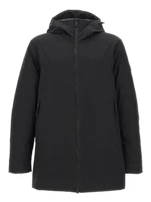 Peuterey Hooded Zip-up Parka Coat - Black