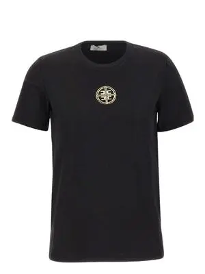 Elisabetta Franchi Logo Plaque T-shirt - Black