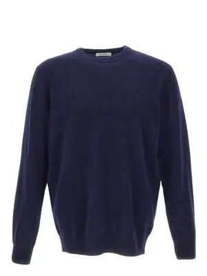 KANGRA Crew Neck Sweater With Ribbed Details - Black