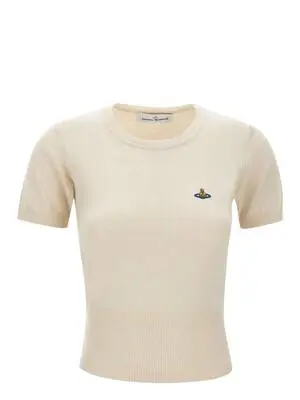 VIVIENNE WESTWOOD Bea Orb Knitted Top - Cream