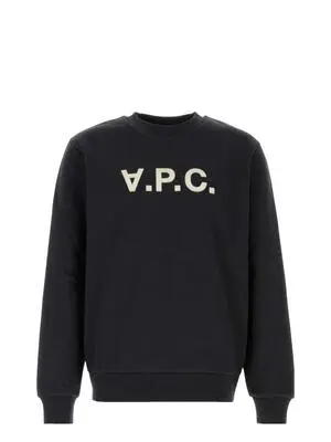 A.p.c. Vpc Logo Crewneck Sweatshirt - Black