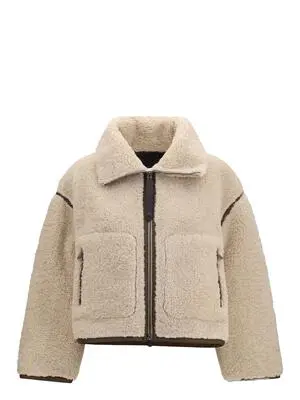 Pinko Campsis Shearling Jacket - Nude