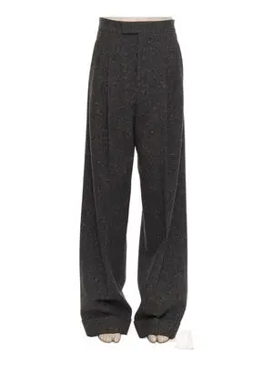 Valentino Garavani Pleated Wide-leg Trousers - Black