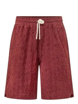 Drole De Monsieur Drôle De Monogram Elastic-waist Shorts - Red