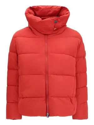 Pinko Quilted Hooded Down Jacket - Red
