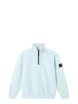 Stone Island Half-zip Patch Sweatshirt - Sky-blue