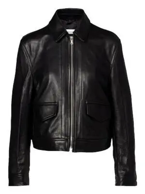 Nour Hammour Layne Leather Jacket - Black