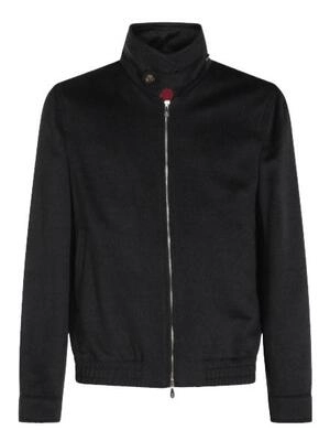 Brunello Cucinelli Brunello Cucinelli Zipper Beaver Cloth Bomber Jacket Black
