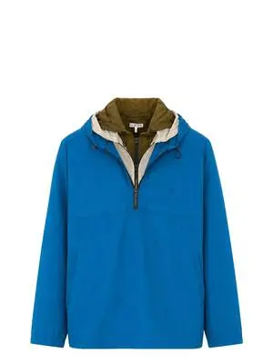 Loewe Anorak In Technical Shell With Double L Embroidery - Blue