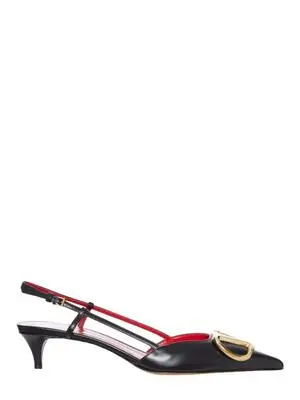 Valentino Garavani Vlogo Signature Slingback Pumps - Black