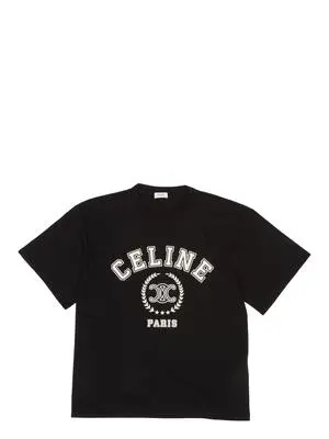 Celine T-shirt In Cotton Jersey - Black/white
