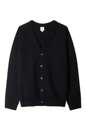 Paul Smith Textured Merino Wool Cardigan - Black