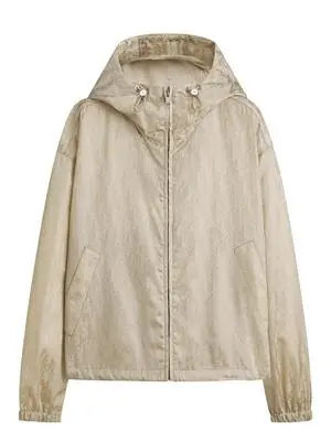 Dior Hooded Zip Jacket - Nude