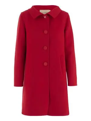 Valentino Garavani Button-up Coat - Red