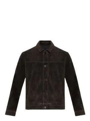 ALLSAINTS Suede Button-closure Jacket - Black