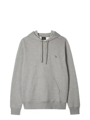 Paul Smith Organic Cotton Zebra Logo Hoodie - Grey