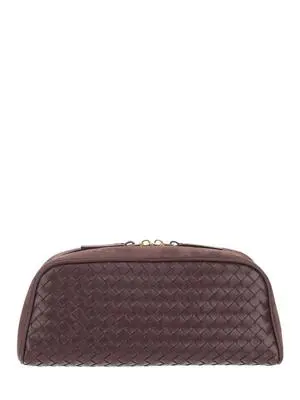 Bottega Veneta Zipper Clutch - Brown