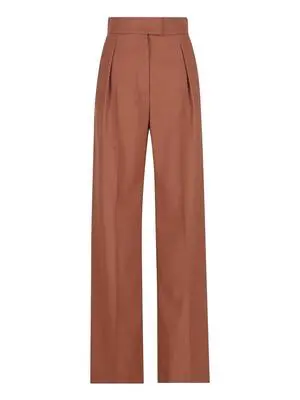 Valentino Garavani Pleated Tailored Trousers - Brown