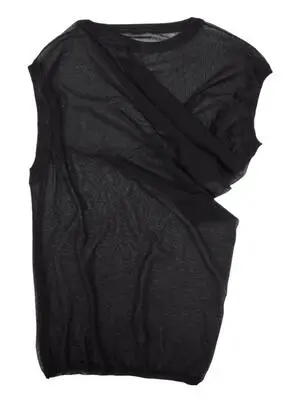 Paloma Wool Asymmetrical Knit Top - Black