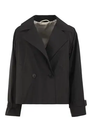 Max Mara Cropped Double-breasted Jacket - Black
