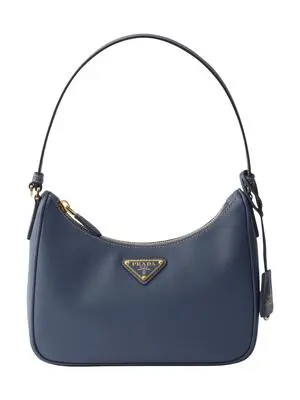 Prada Mini Saffiano Leather Re-edition 2005 Top-handle Bag - Blue