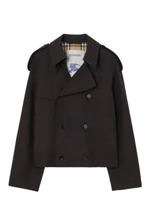 Burberry Tropical Gabardine Leadenham Trench Coat - Black