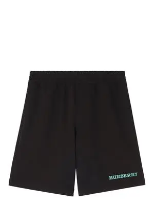 Burberry Cotton Logo Shorts - Black